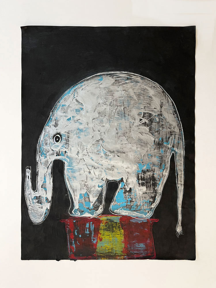 Nathan Eugene Carson - Black Carnival Elephant – AGH Art Sales + Services